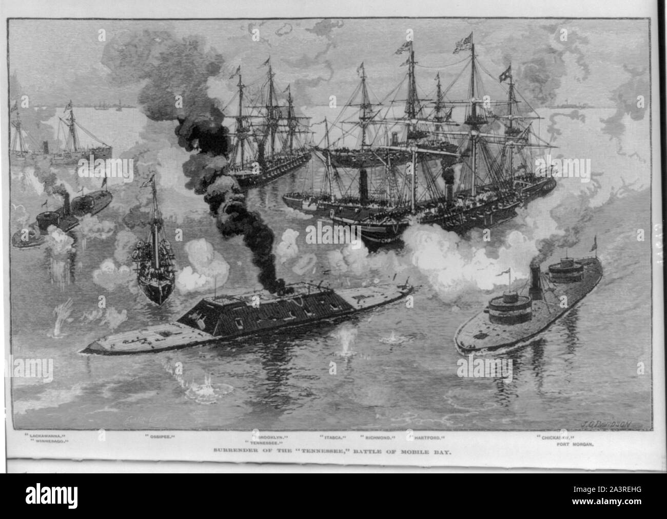 Battle of mobile bay 1864 Black and White Stock Photos & Images - Alamy