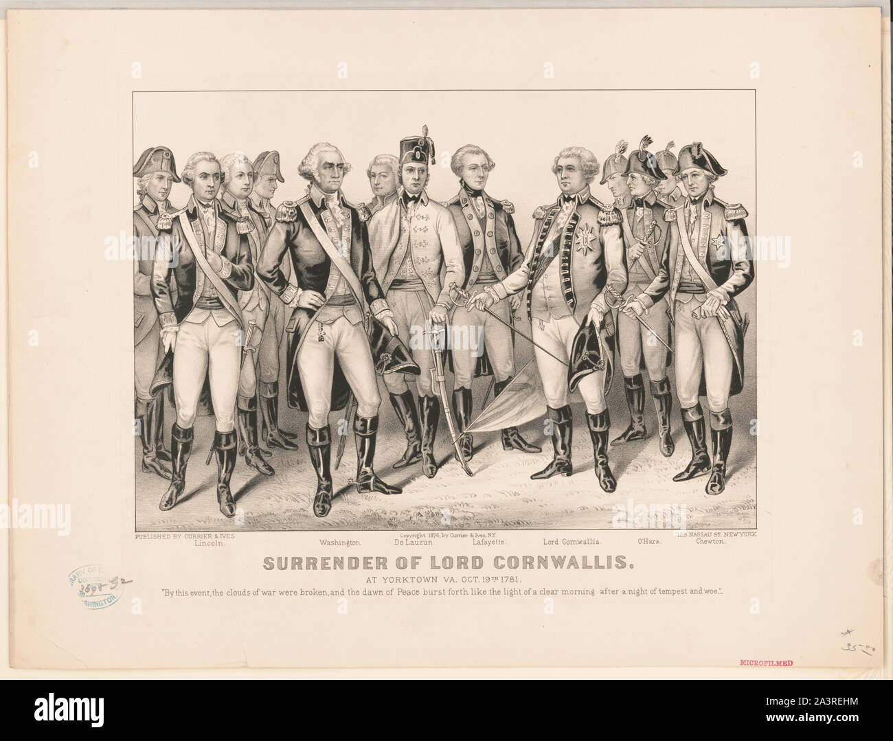 Surrender of lord cornwallis hi-res stock photography and images - Alamy