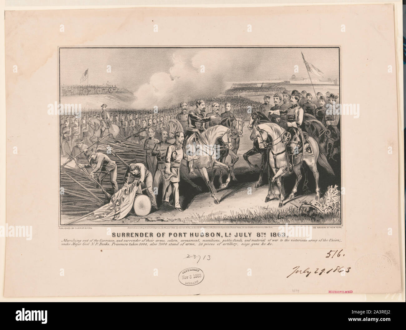 Surrender of Port Hudson, La. July 8th. 1863 Stock Photo - Alamy