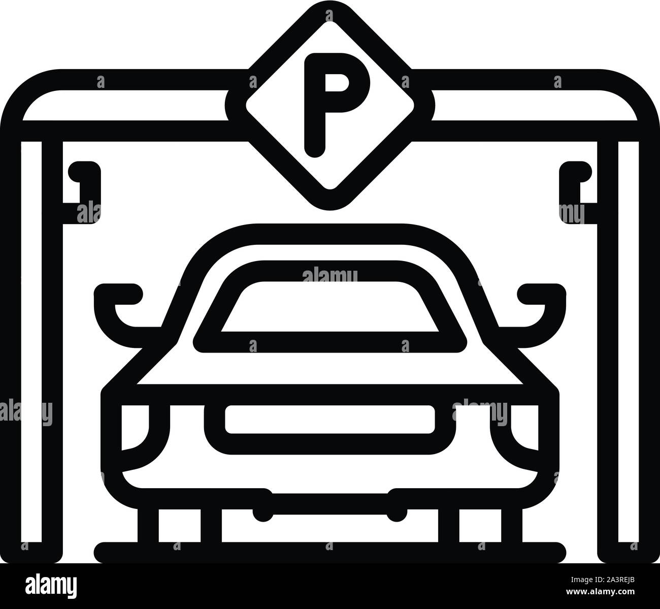 City underground parking icon, outline style Stock Vector Image & Art ...