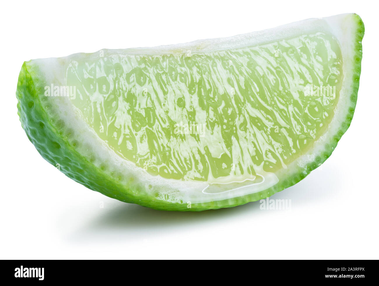 Ripe lime slice on white background. File contains clipping path Stock ...