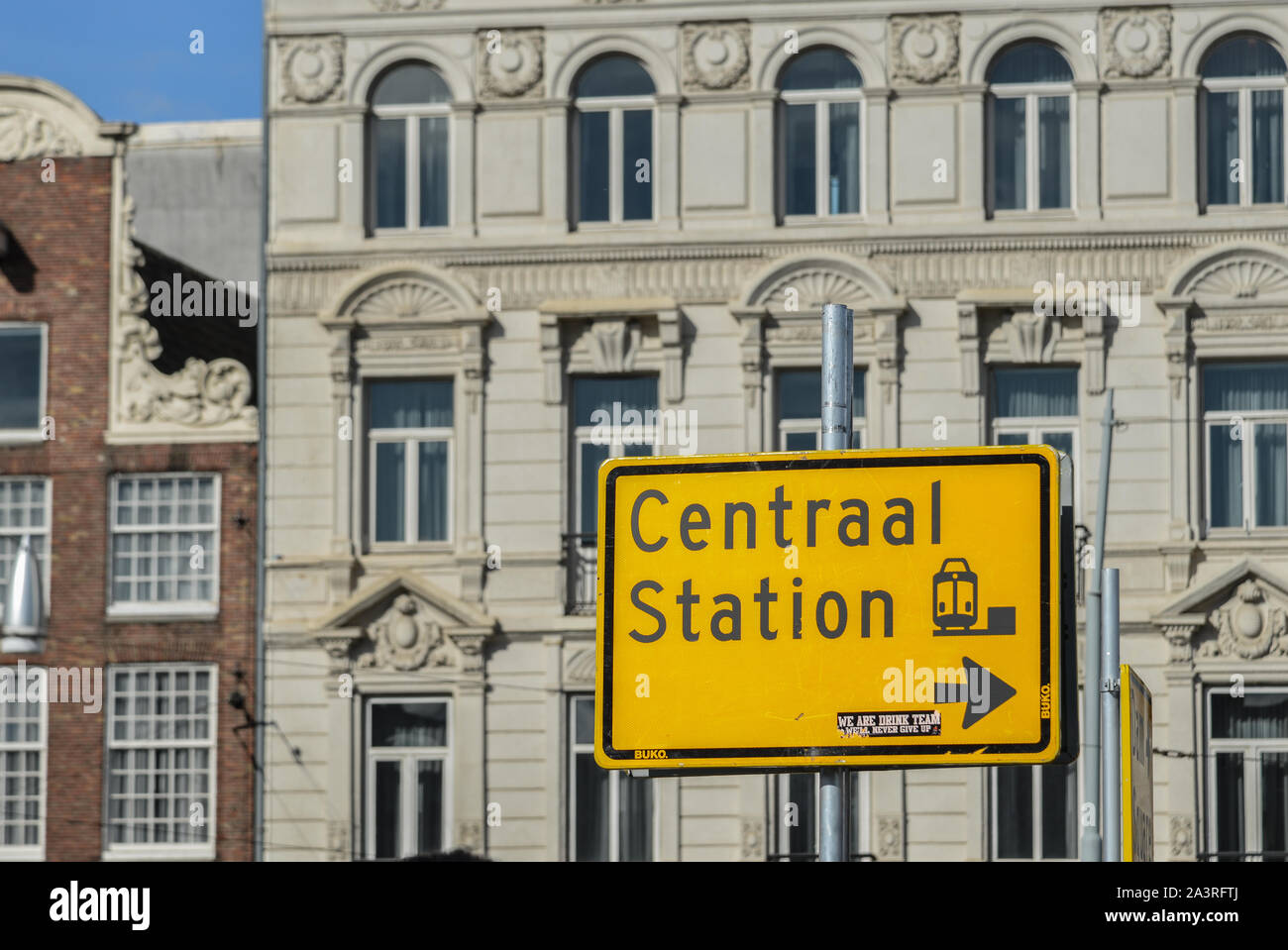 Tourist signpost street indicating an interesting excursion in ...