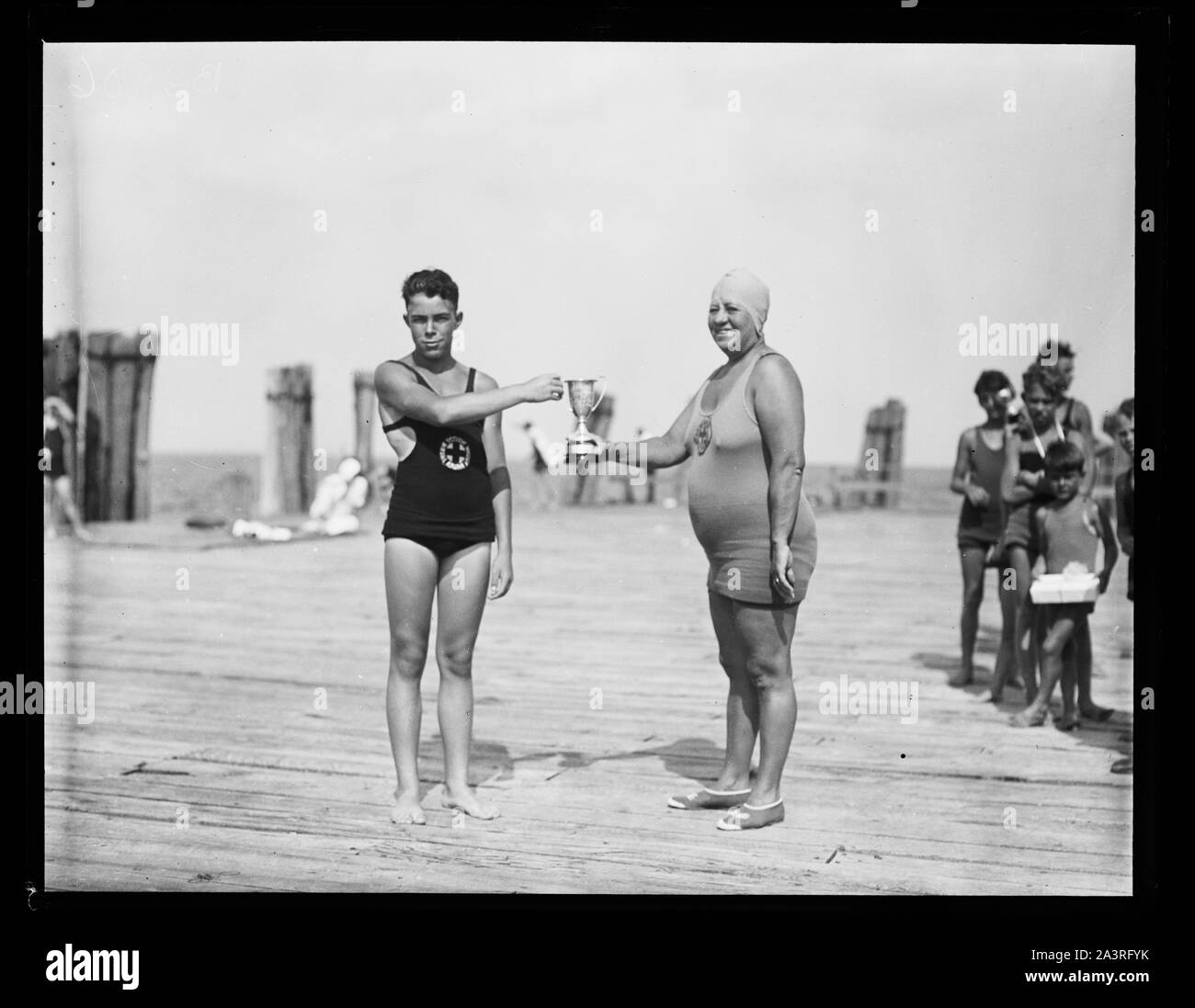 Trophy pose Black and White Stock Photos & Images - Alamy