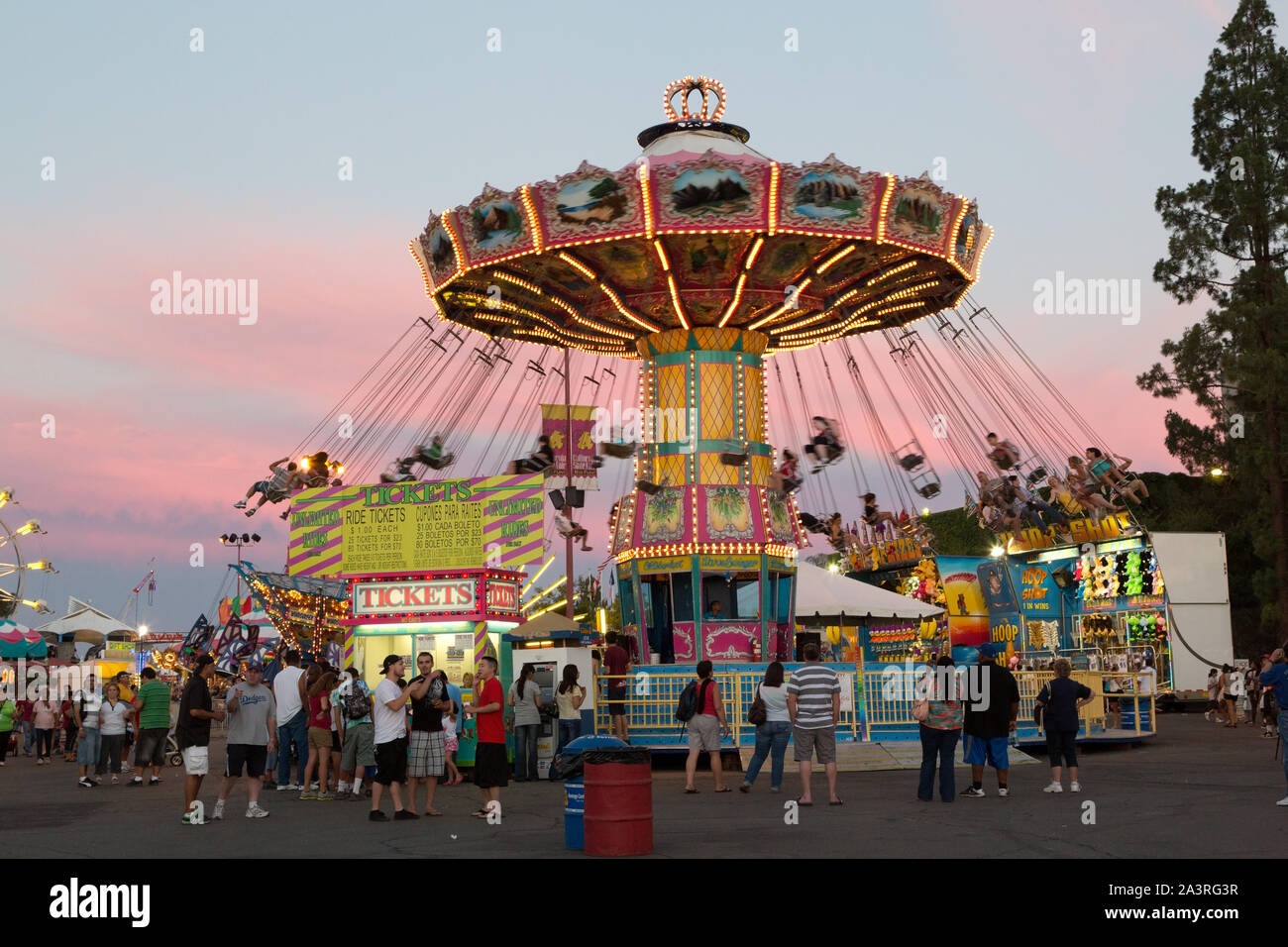 Swing ride at the 2012 California State Fair held in Sacramento ...