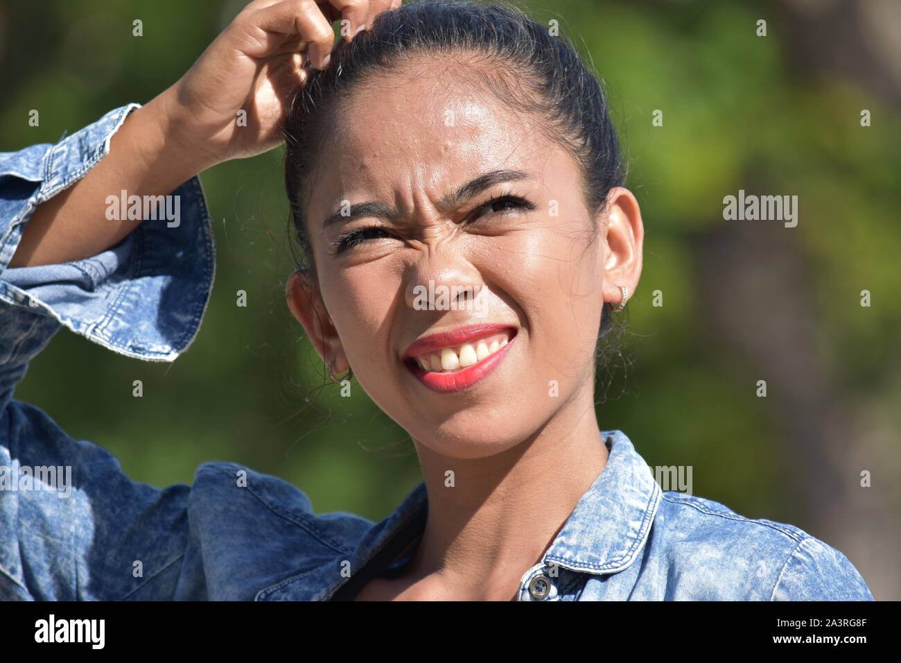 Confused Beautiful Female Stock Photo - Alamy