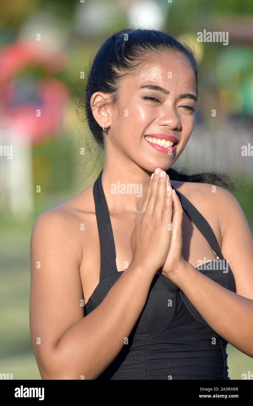 Appreciative pretty woman hi-res stock photography and images - Alamy