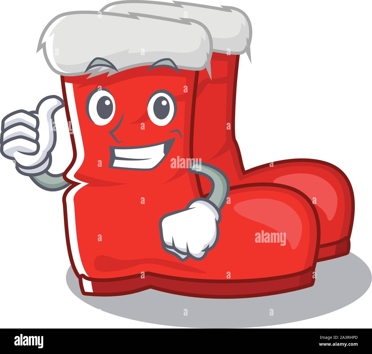 Thumbs up santa boots on cartoon shoe rack Stock Vector Image & Art - Alamy
