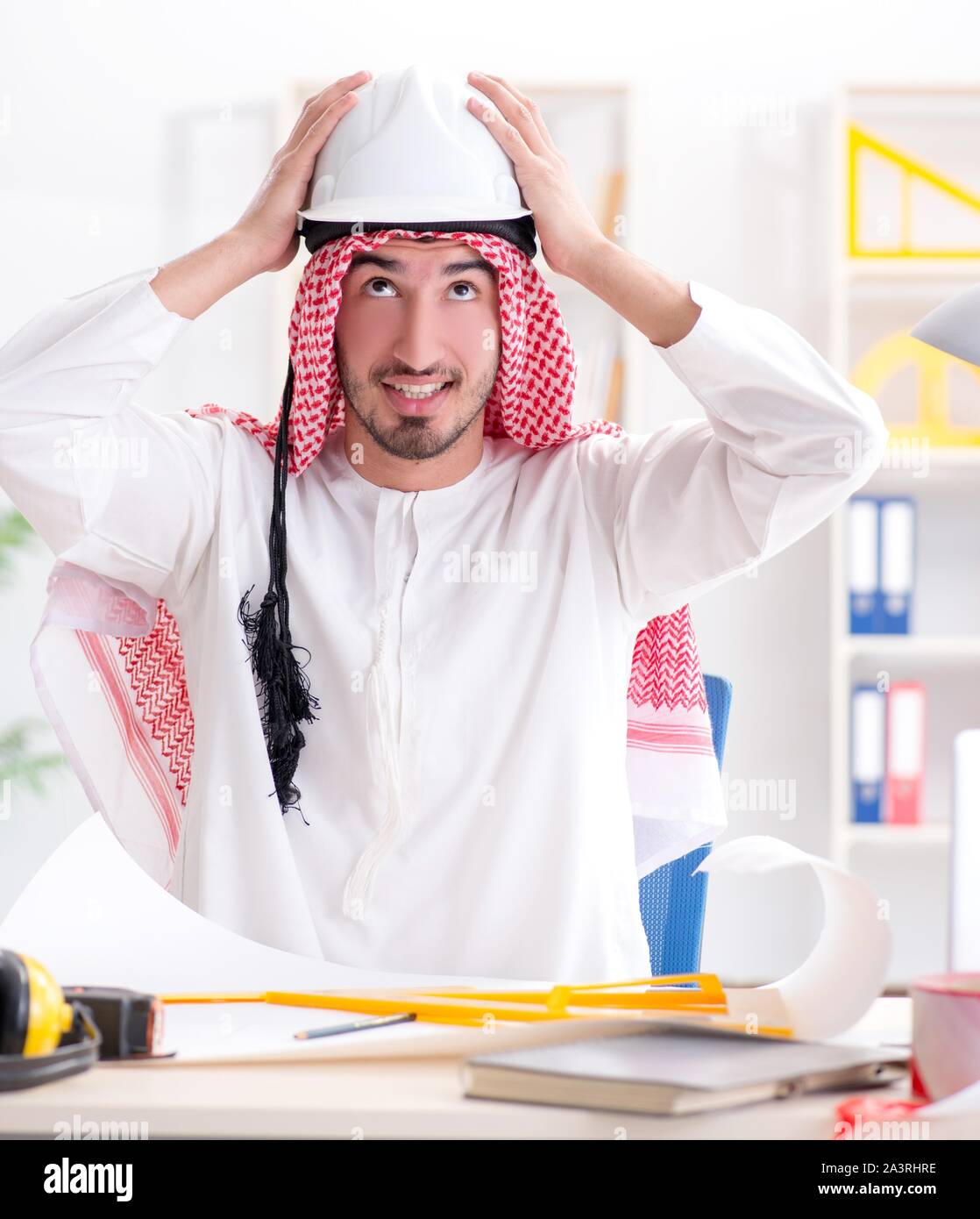 The arab engineer working on new project Stock Photo - Alamy