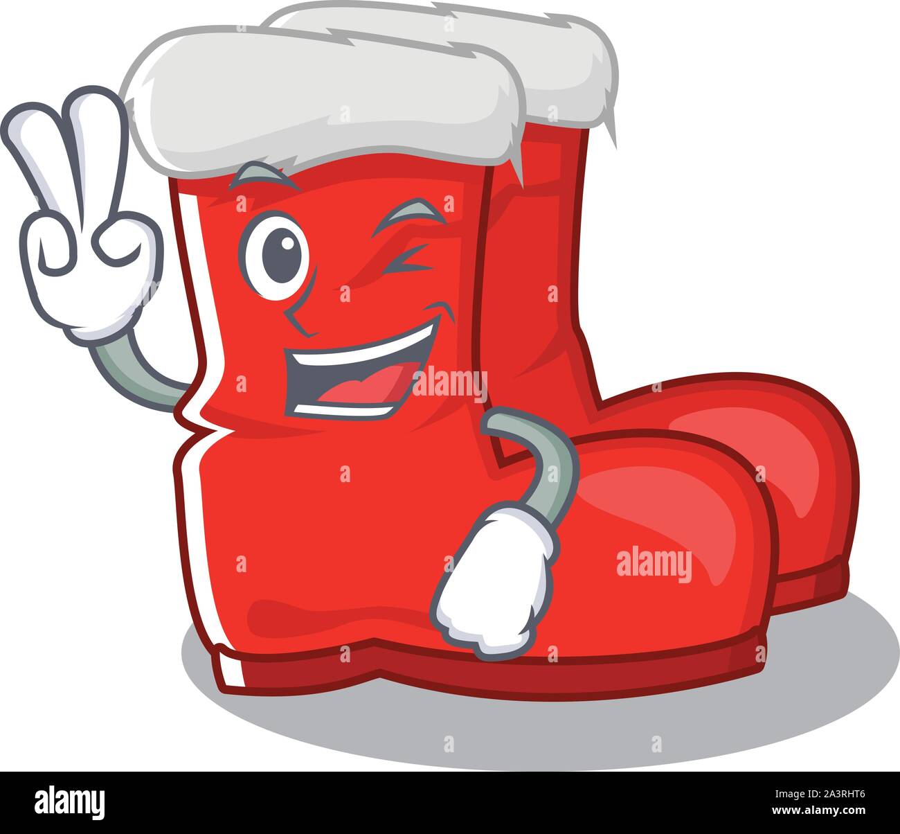 Two finger santa boots on cartoon shoe rack Stock Vector Image & Art ...