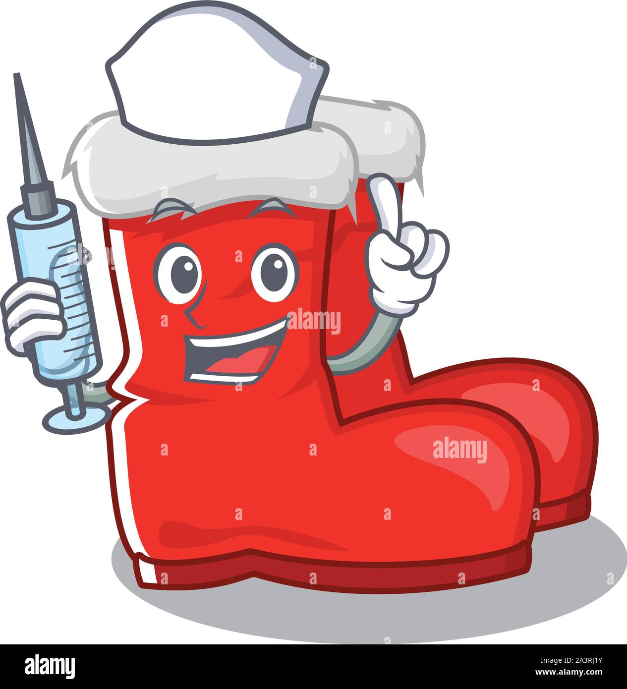 Nurse santa boots on cartoon shoe rack Stock Vector Image & Art - Alamy