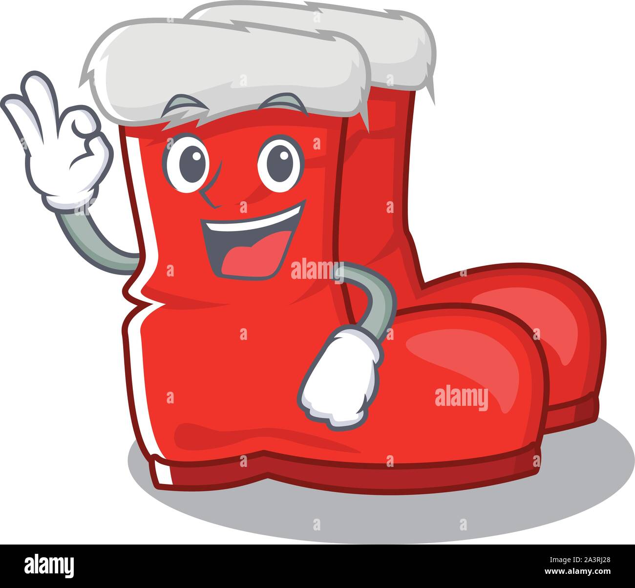 Okay santa boots on cartoon shoe rack Stock Vector Image & Art - Alamy