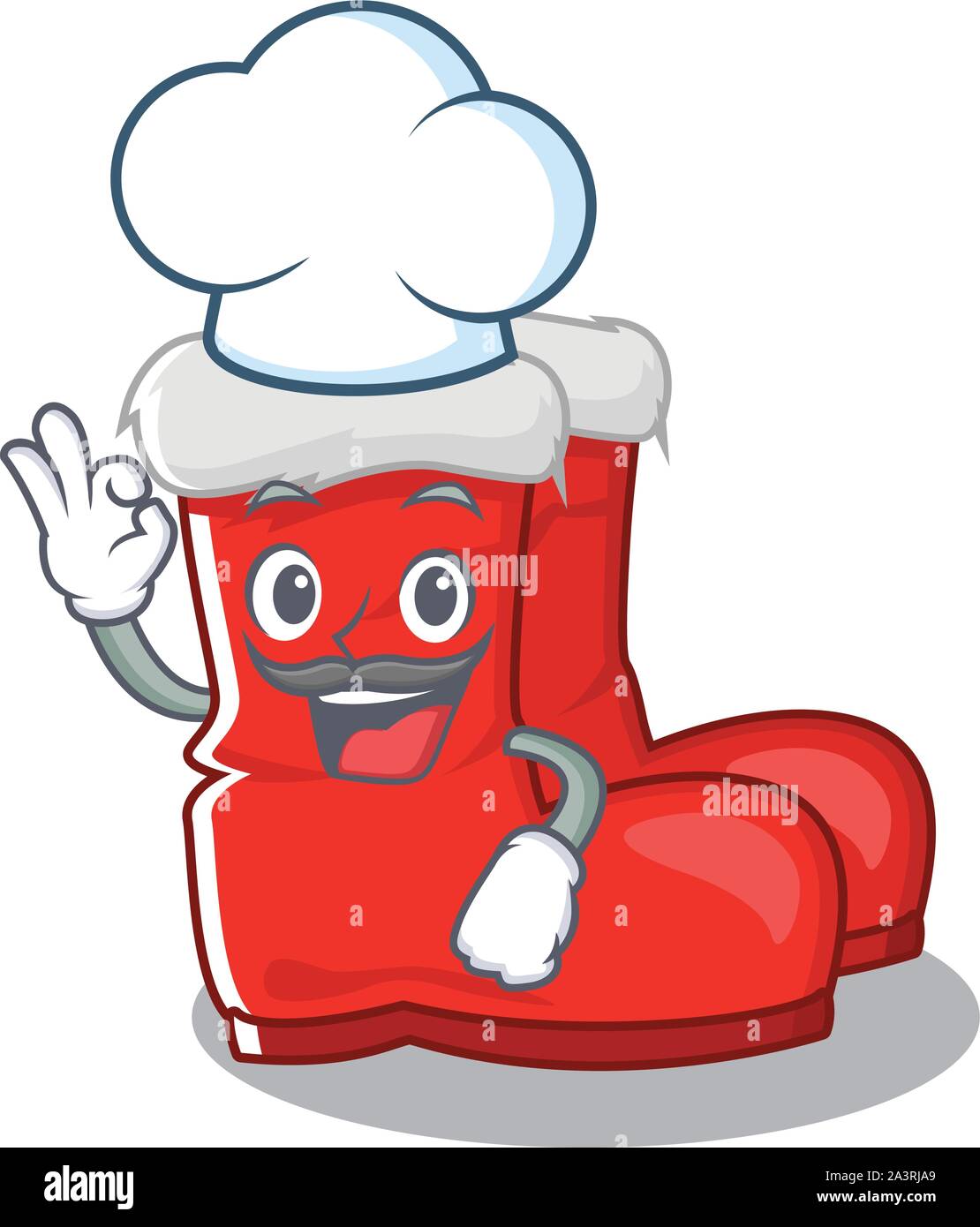 Chef santa boots on cartoon shoe rack Stock Vector Image & Art - Alamy