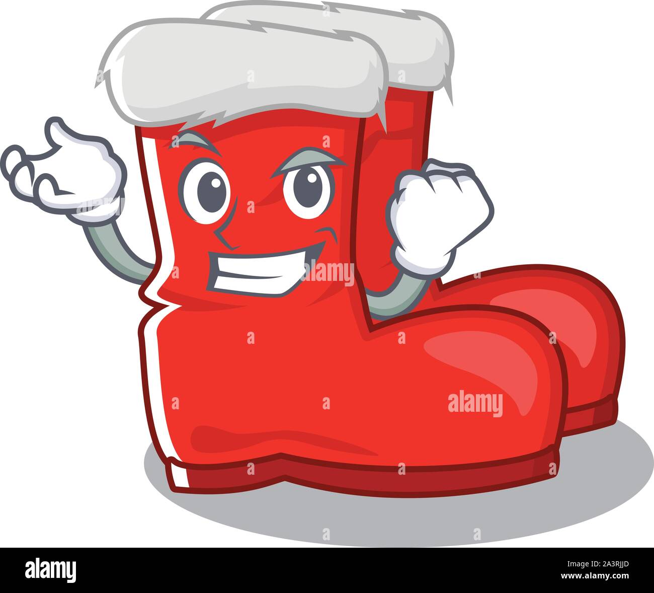 Successful santa boots on cartoon shoe rack Stock Vector Image & Art ...