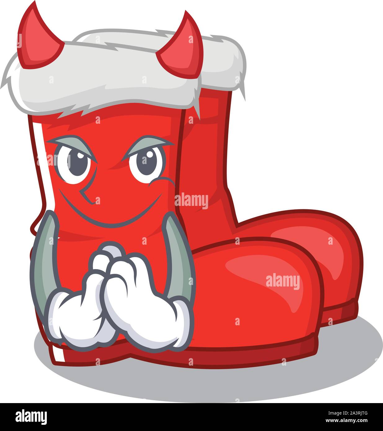 Devil santa boots mascot isolated the character Stock Vector Image ...