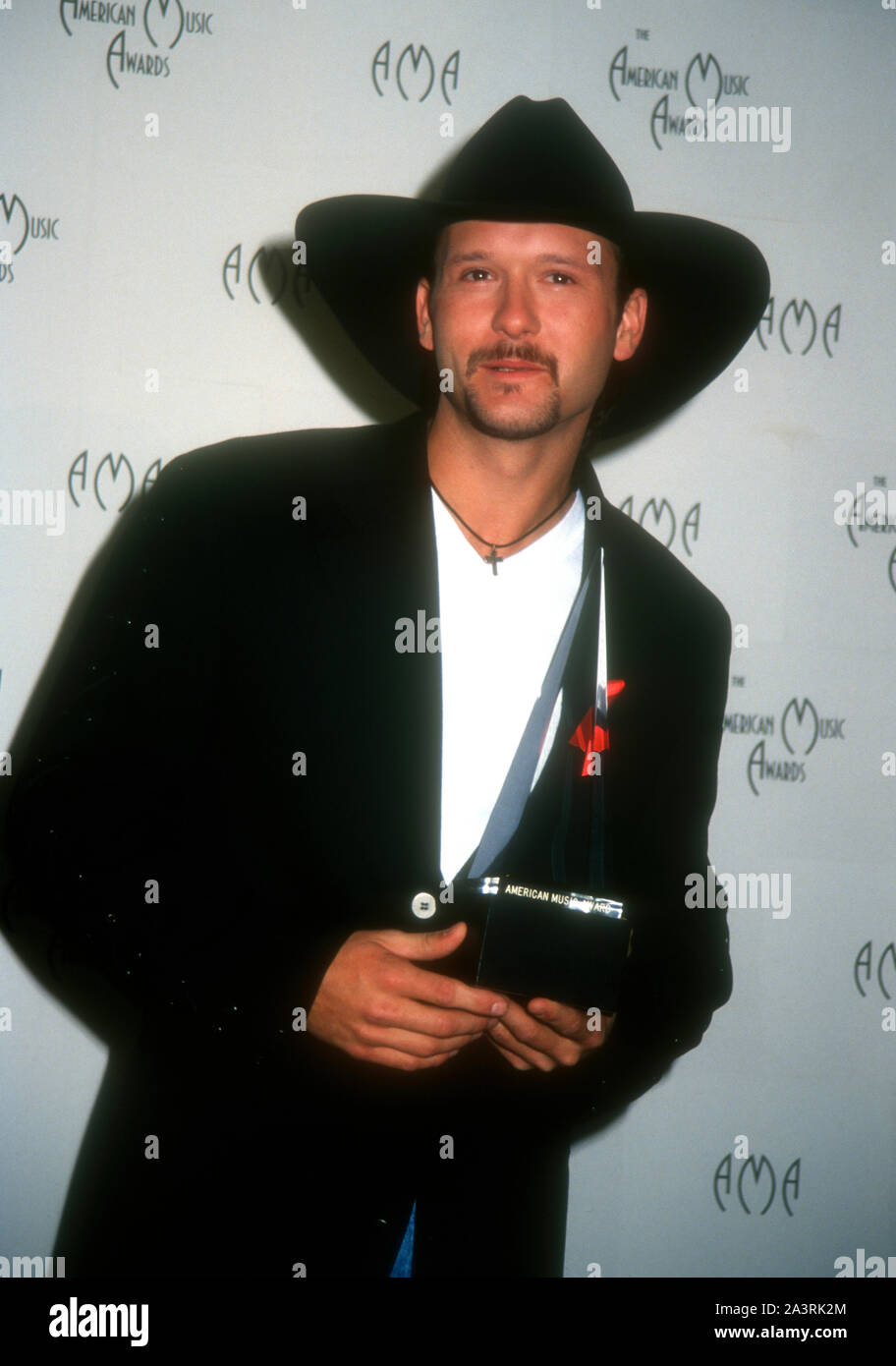 Los Angeles, California, USA 30th January 1995 Singer Tim McGraw ...