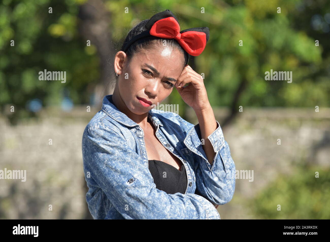 An Adult Female Decision Making Stock Photo - Alamy