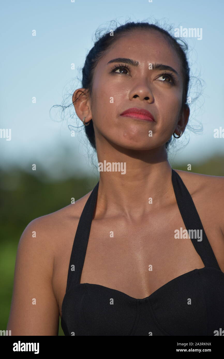 Contemplative Adult Female Stock Photo - Alamy
