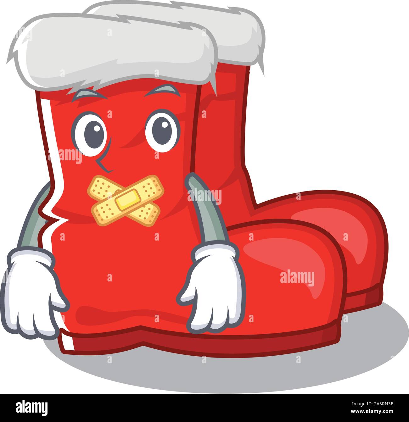 Silent santa boots with the cartoon shape Stock Vector Image & Art - Alamy