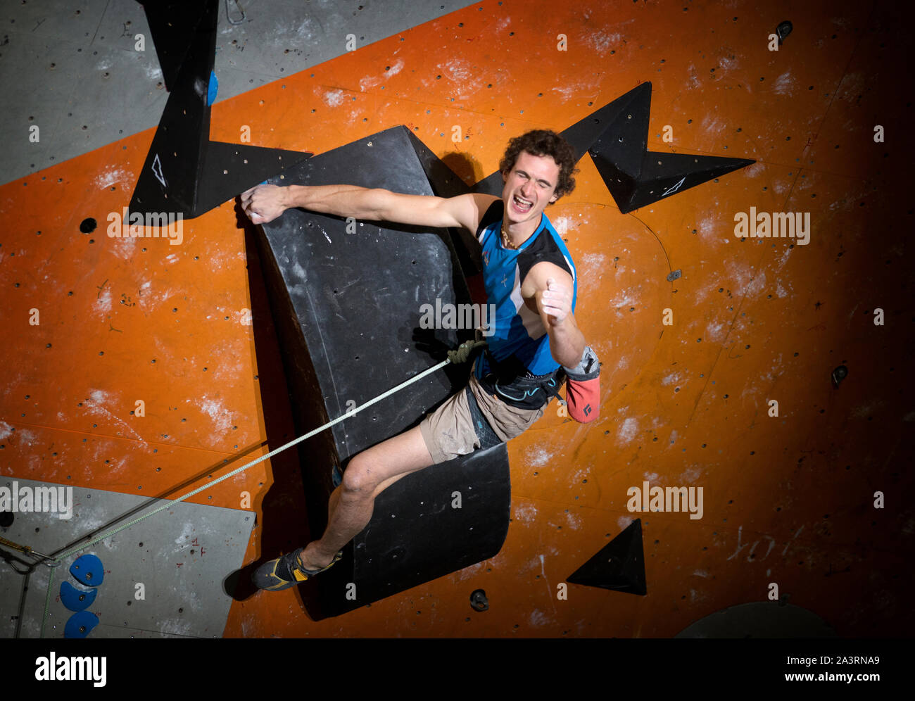 Adam Ondra of the Czech Republic wins the Lead during Combined Men's ...
