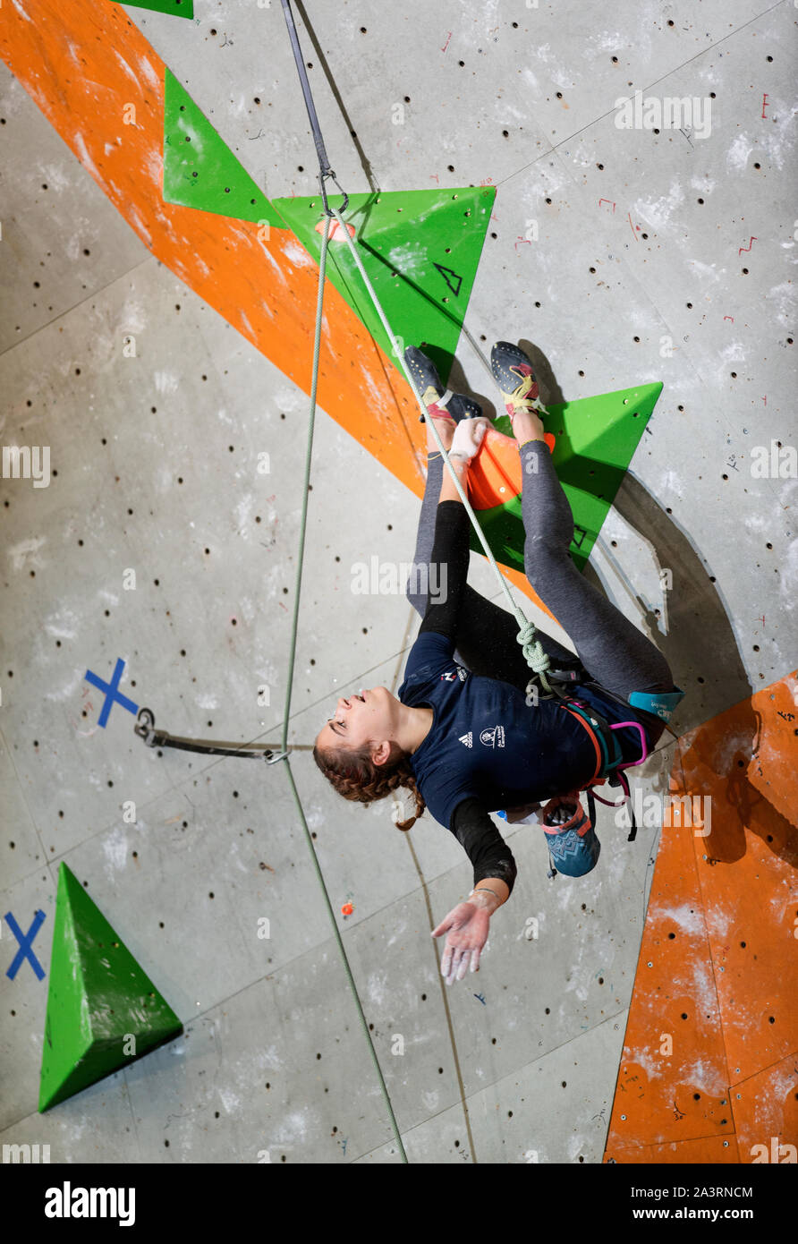 Luce Douady of France competes in the Lead climbing womans Final on at ...