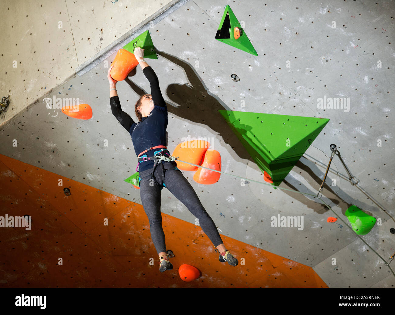 Luce Douady of France competes in the Lead climbing womans Final on at ...