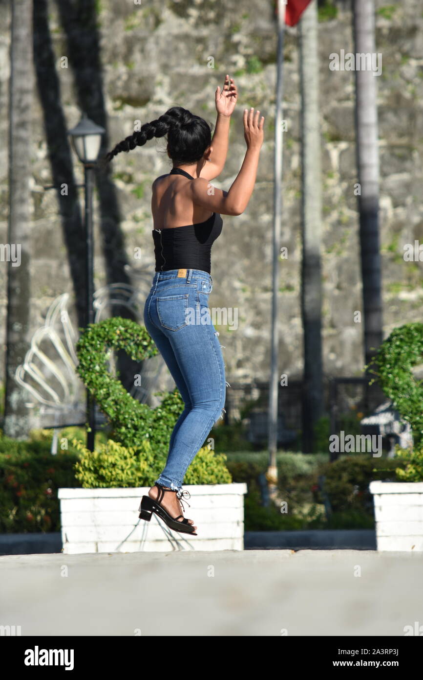 An Adult Female Dancing Stock Photo - Alamy