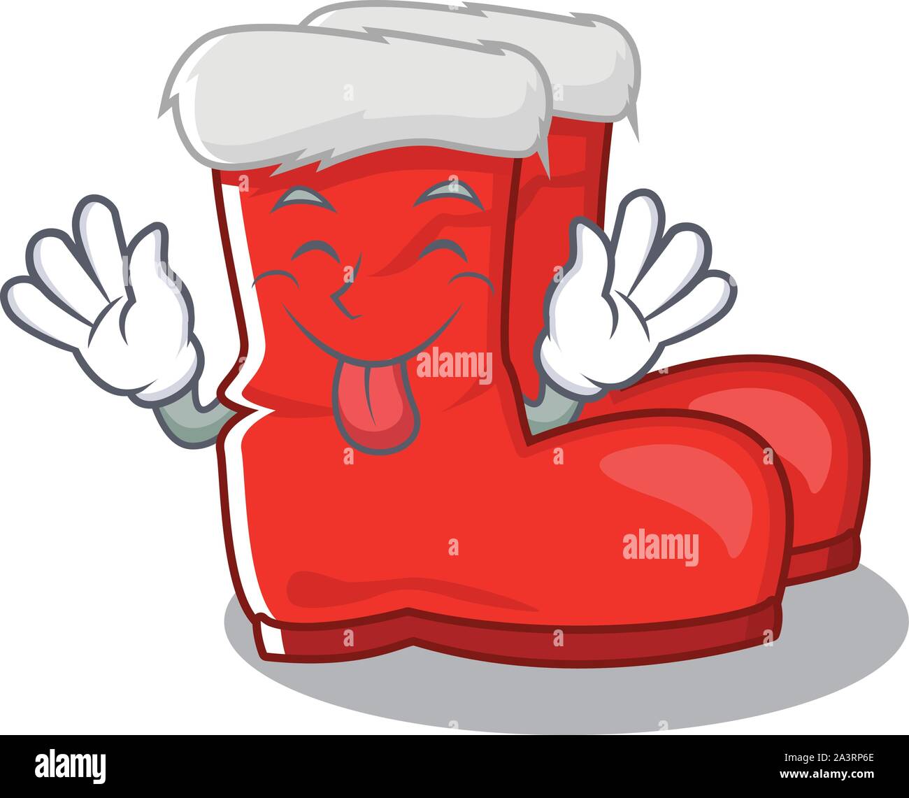 Tongue out santa boots with the cartoon shape Stock Vector Image & Art ...