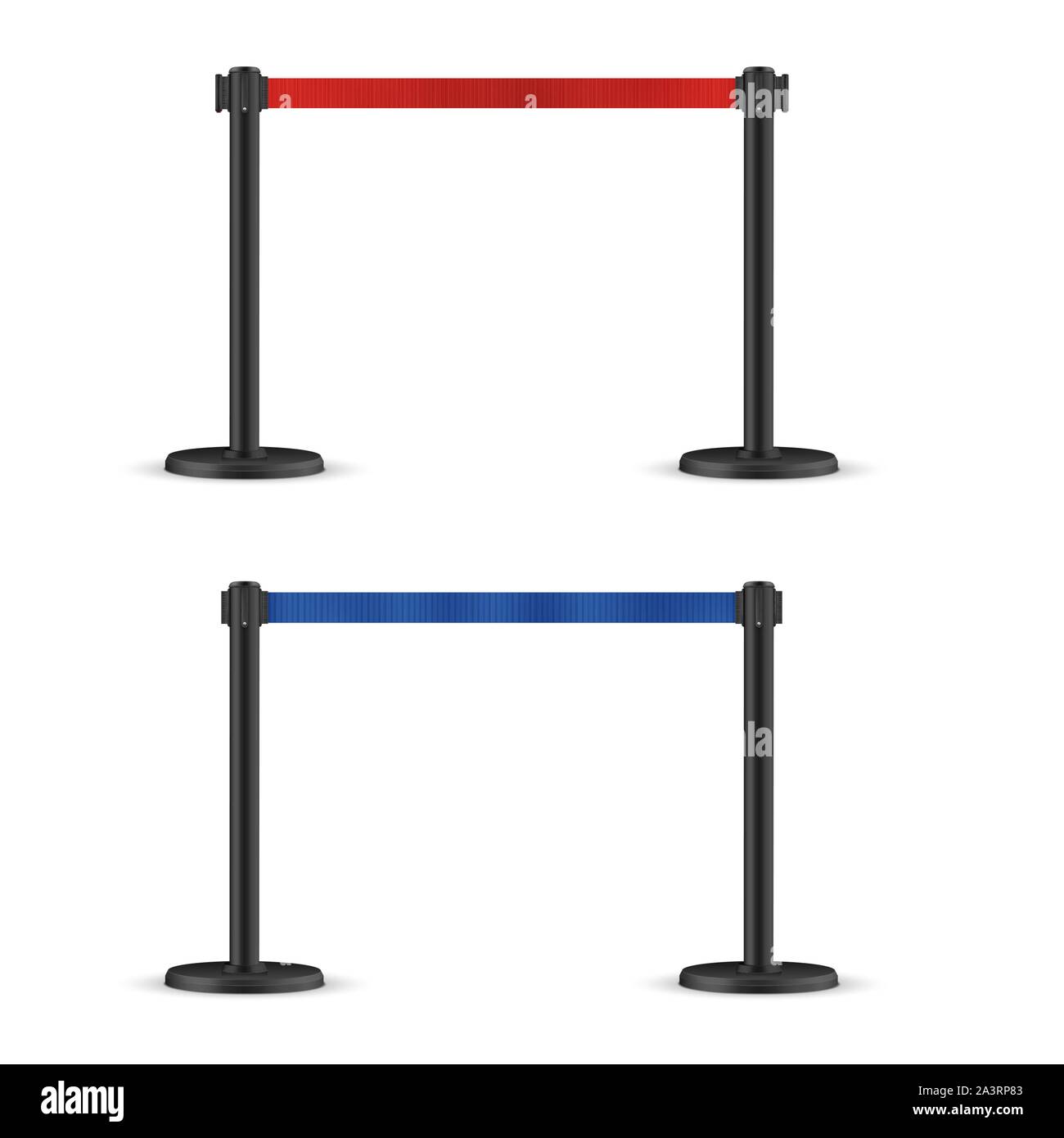 Red retractable security barrier Stock Vector Images - Alamy