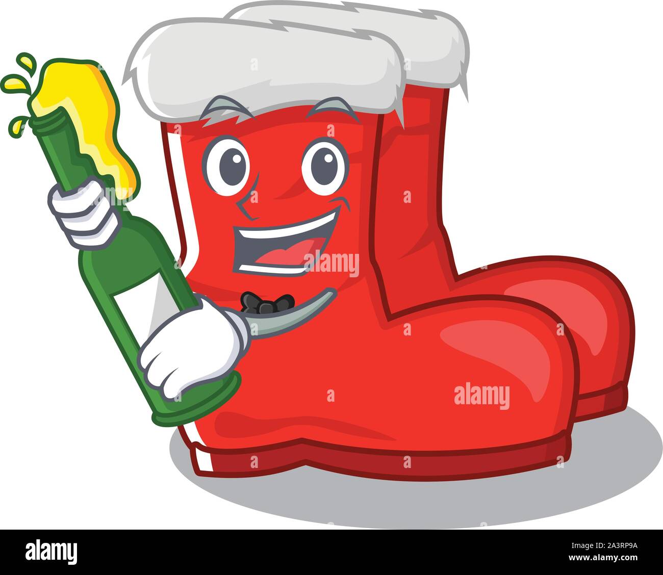 With beer santa boots with the cartoon shape Stock Vector Image & Art ...