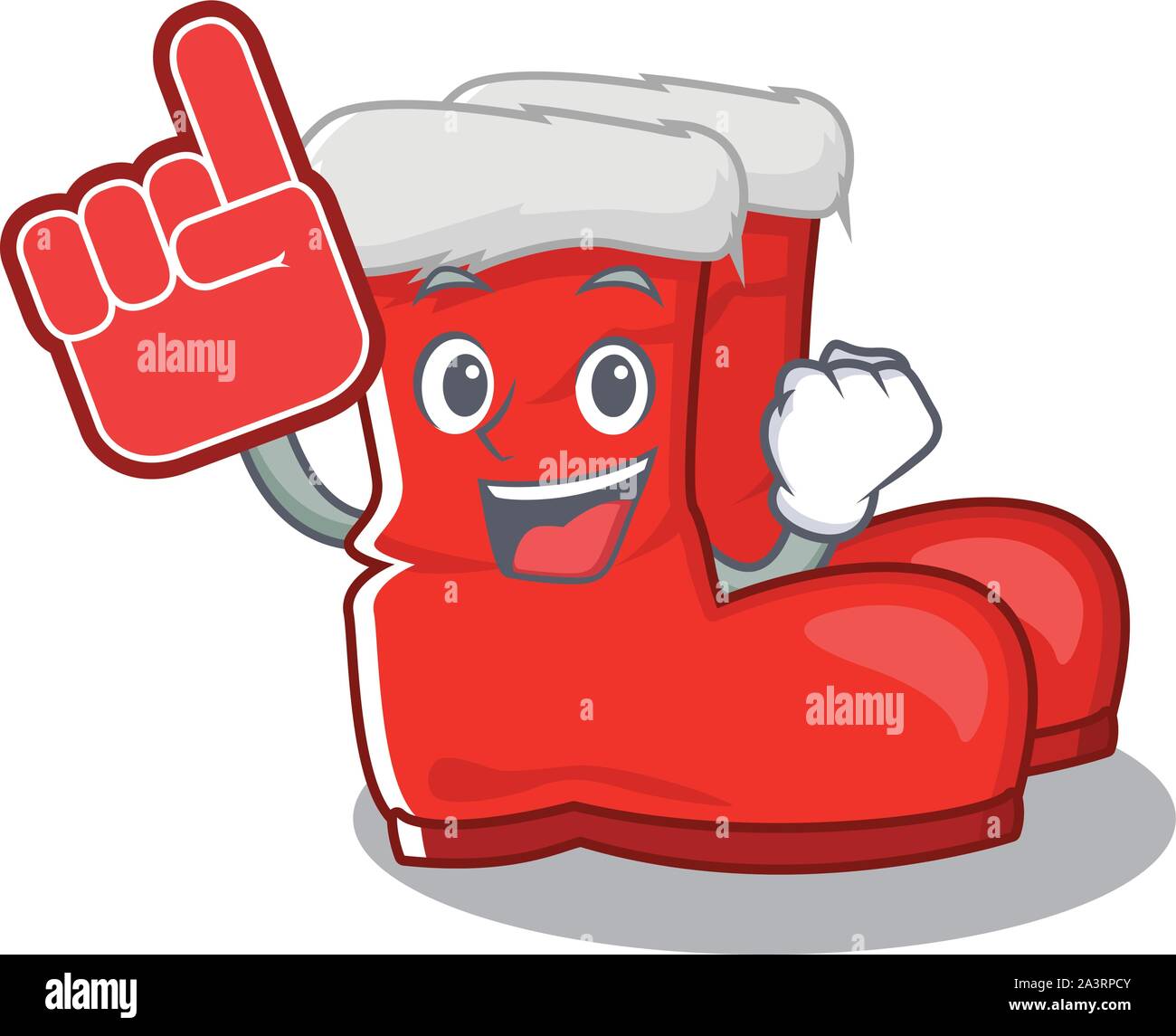 Foam finger santa boots with the cartoon shape Stock Vector Image & Art ...