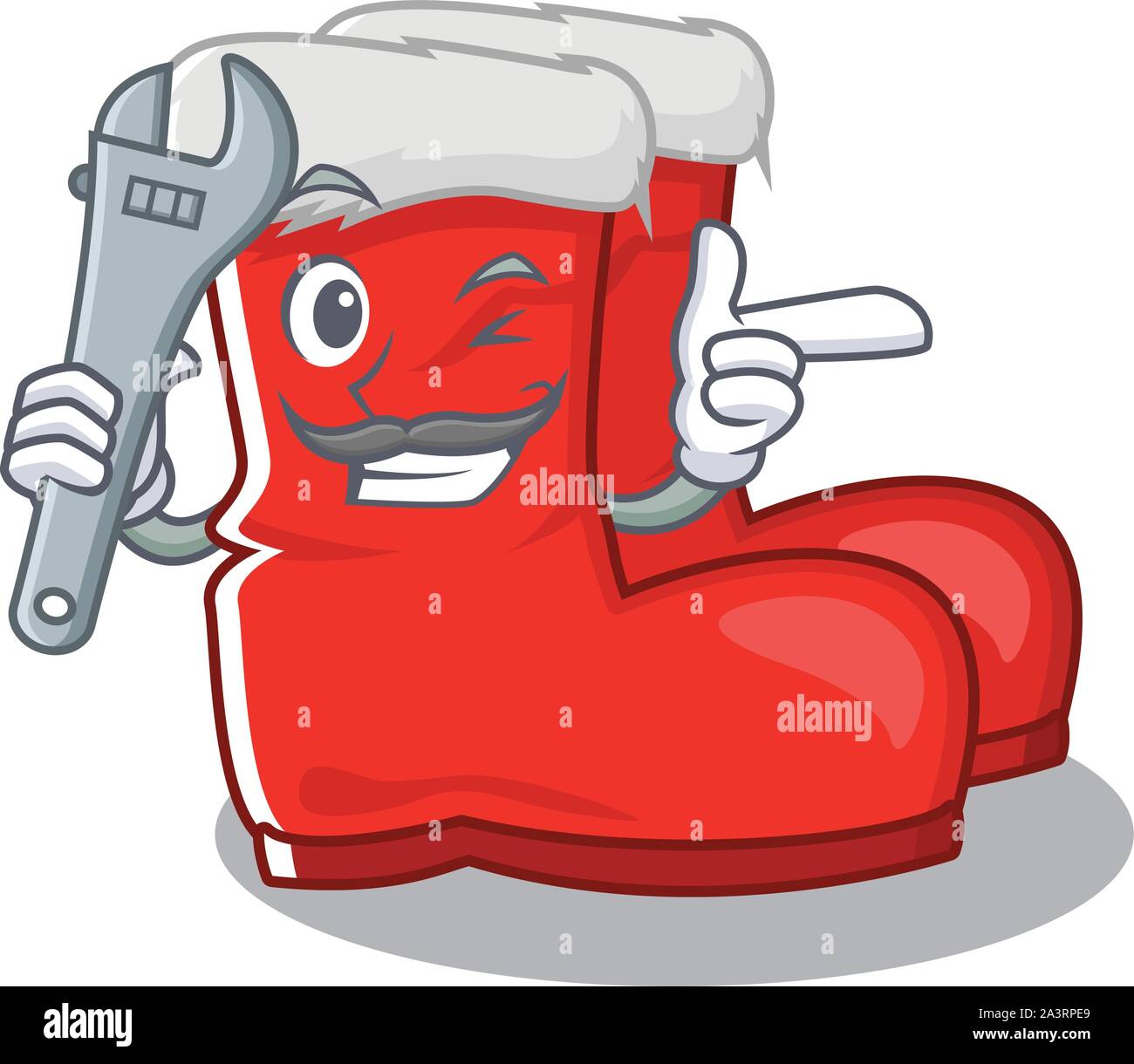 Mechanic santa boots with the cartoon shape Stock Vector Image & Art ...