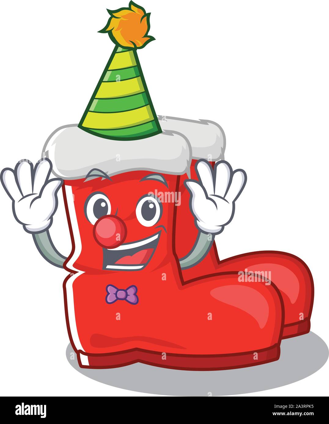 Clown santa boots with the cartoon shape Stock Vector Image & Art - Alamy