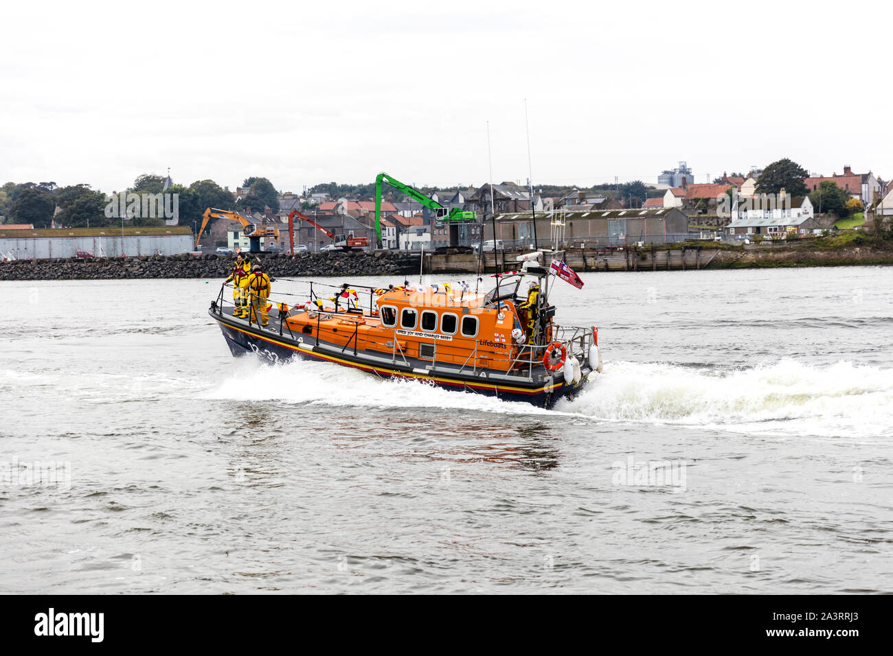 RNLI lifeboat emergency River Tweed, Berwick upon Tweed, Northumberland ...