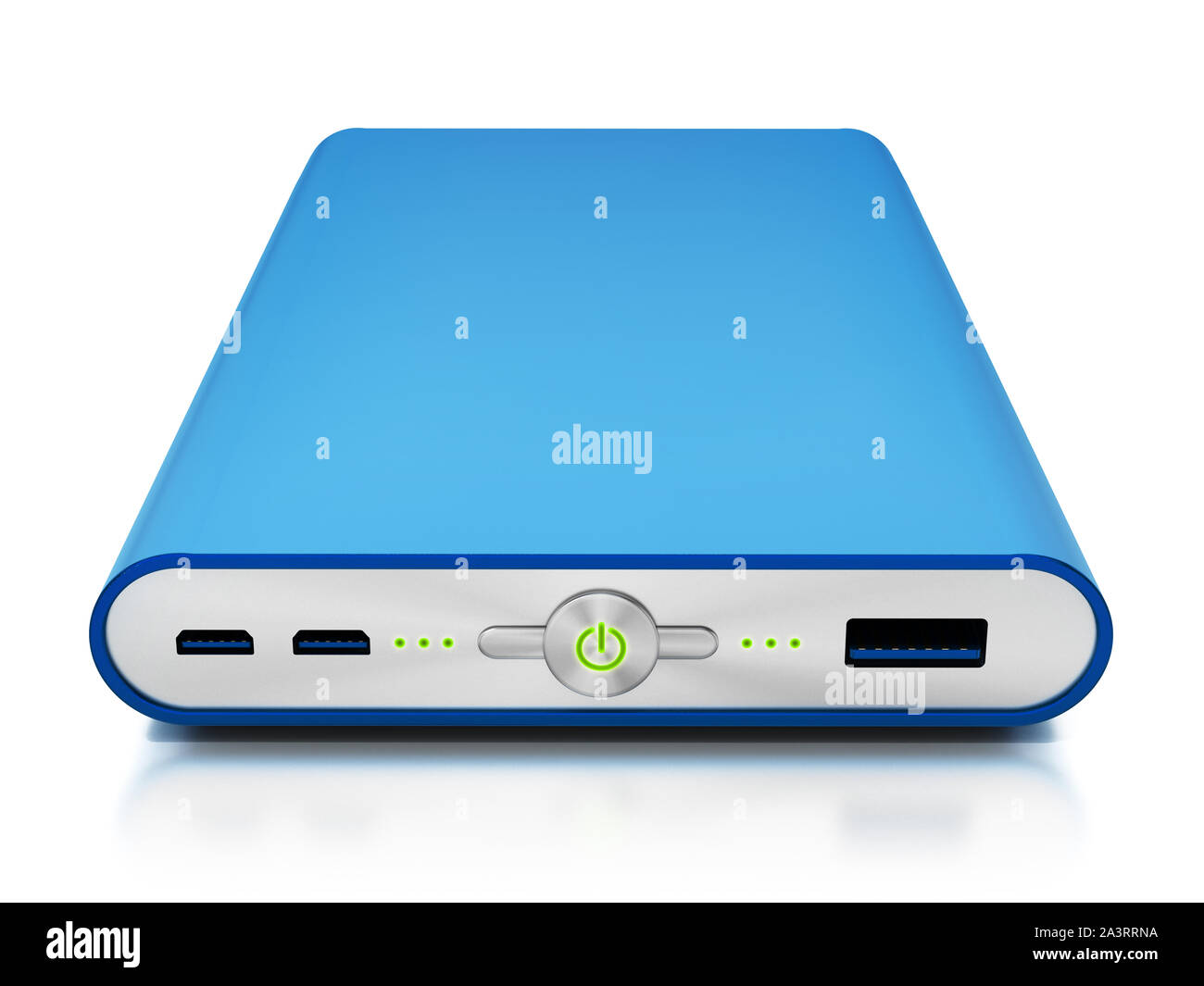 Generic powerbank isolated on white background. 3D illustration Stock ...