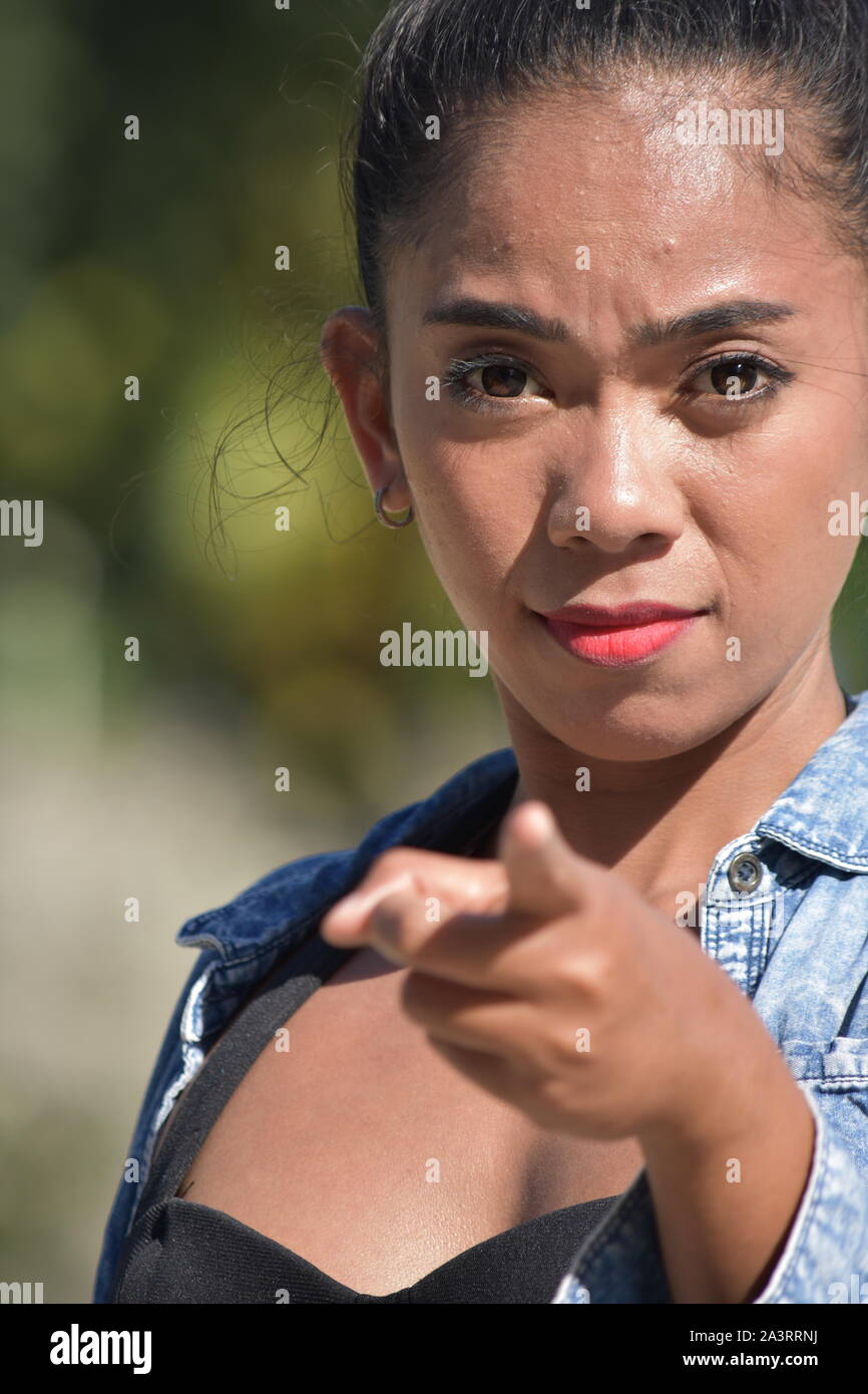 Female pointing hi-res stock photography and images - Alamy
