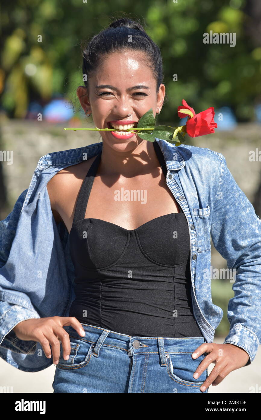 Cute Attractive Diverse Female Stock Photo - Alamy