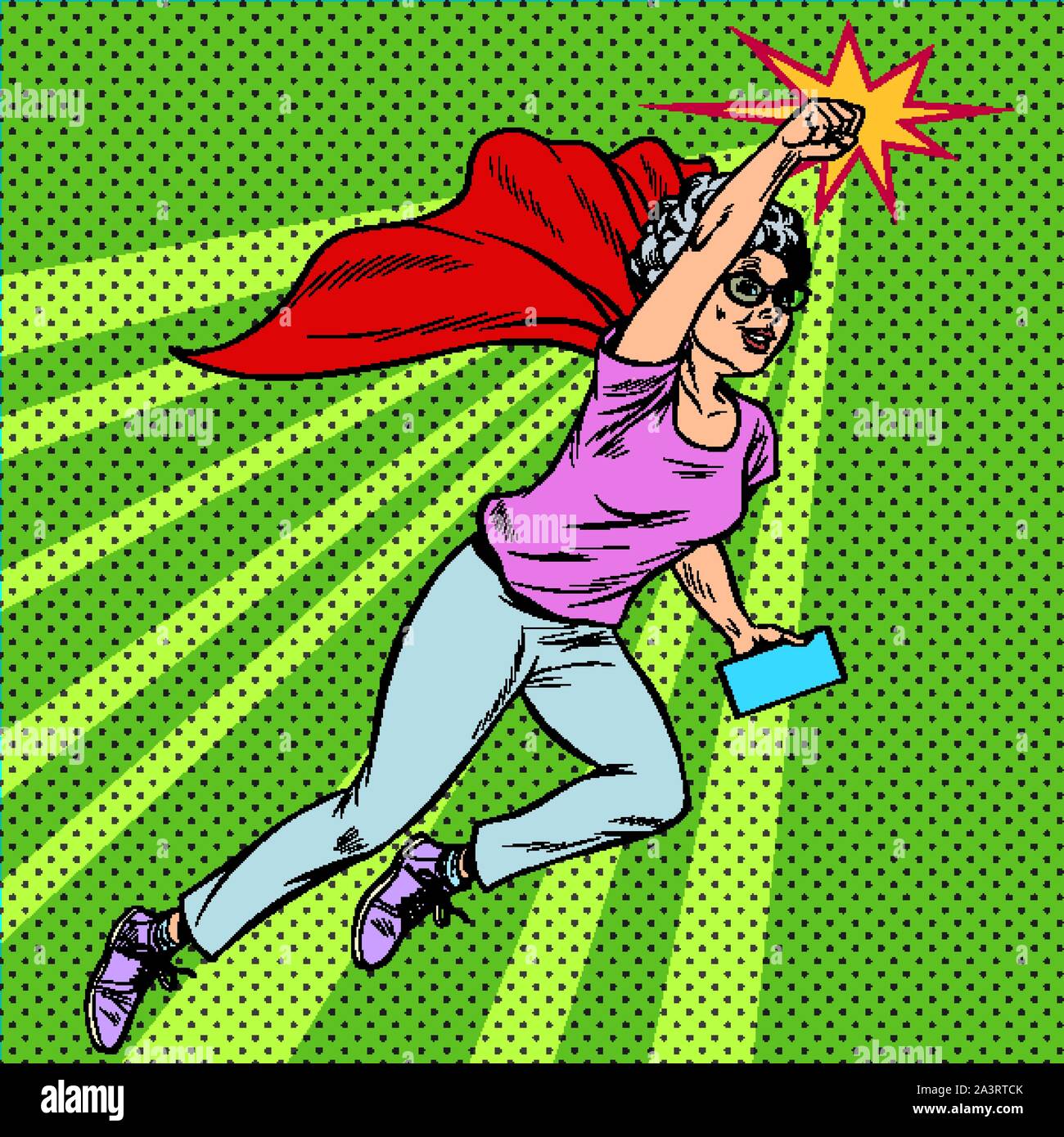Pop art woman strong hi-res stock photography and images - Alamy