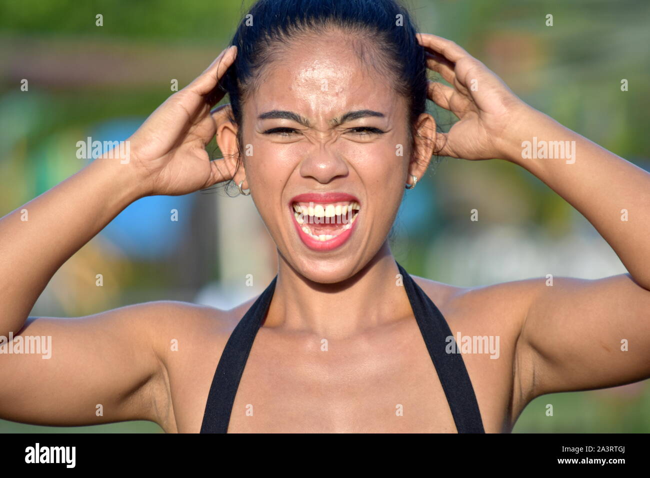 An Upset Adult Female Stock Photo - Alamy
