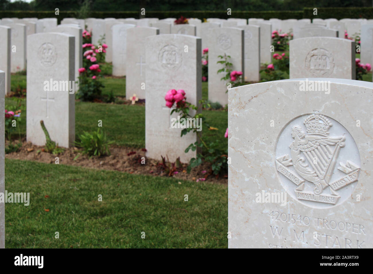 british military cemetery in bayeux in normandy (france Stock Photo - Alamy