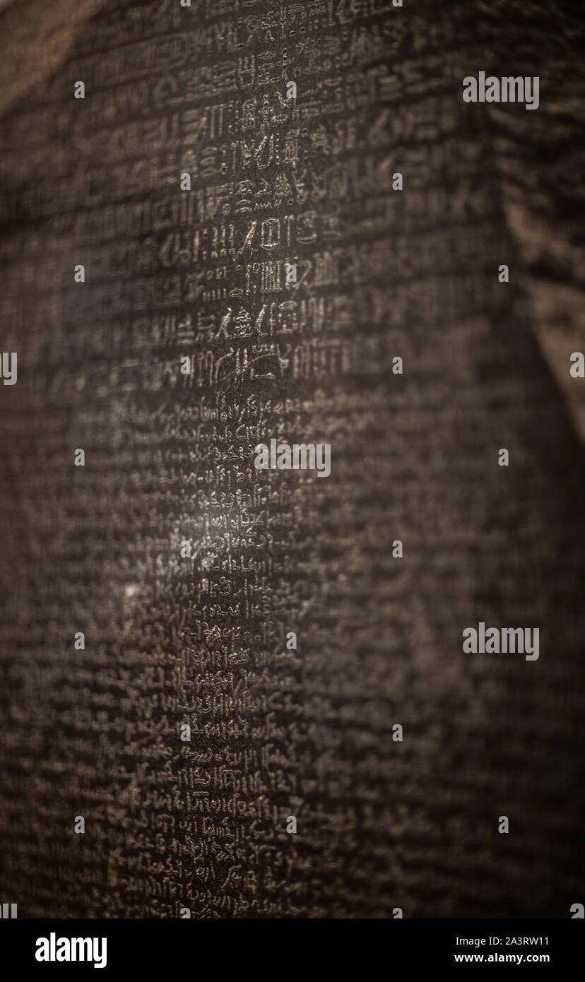 Close up of the Rosetta Stone Stock Photo - Alamy
