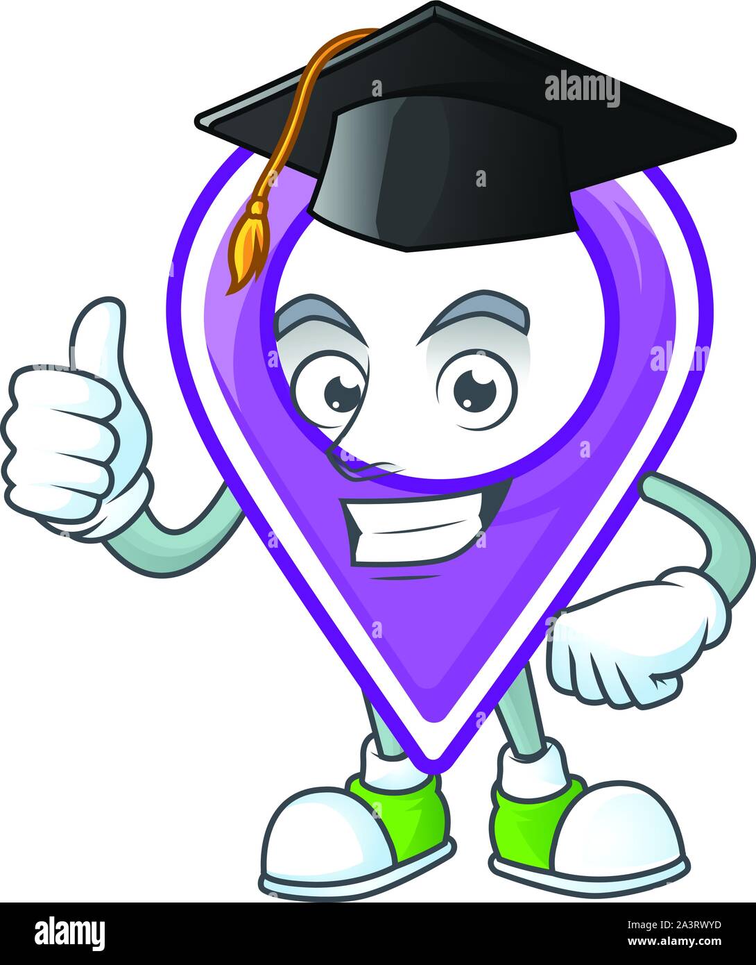 Graduation pin location icon for direction clue Stock Vector Image ...