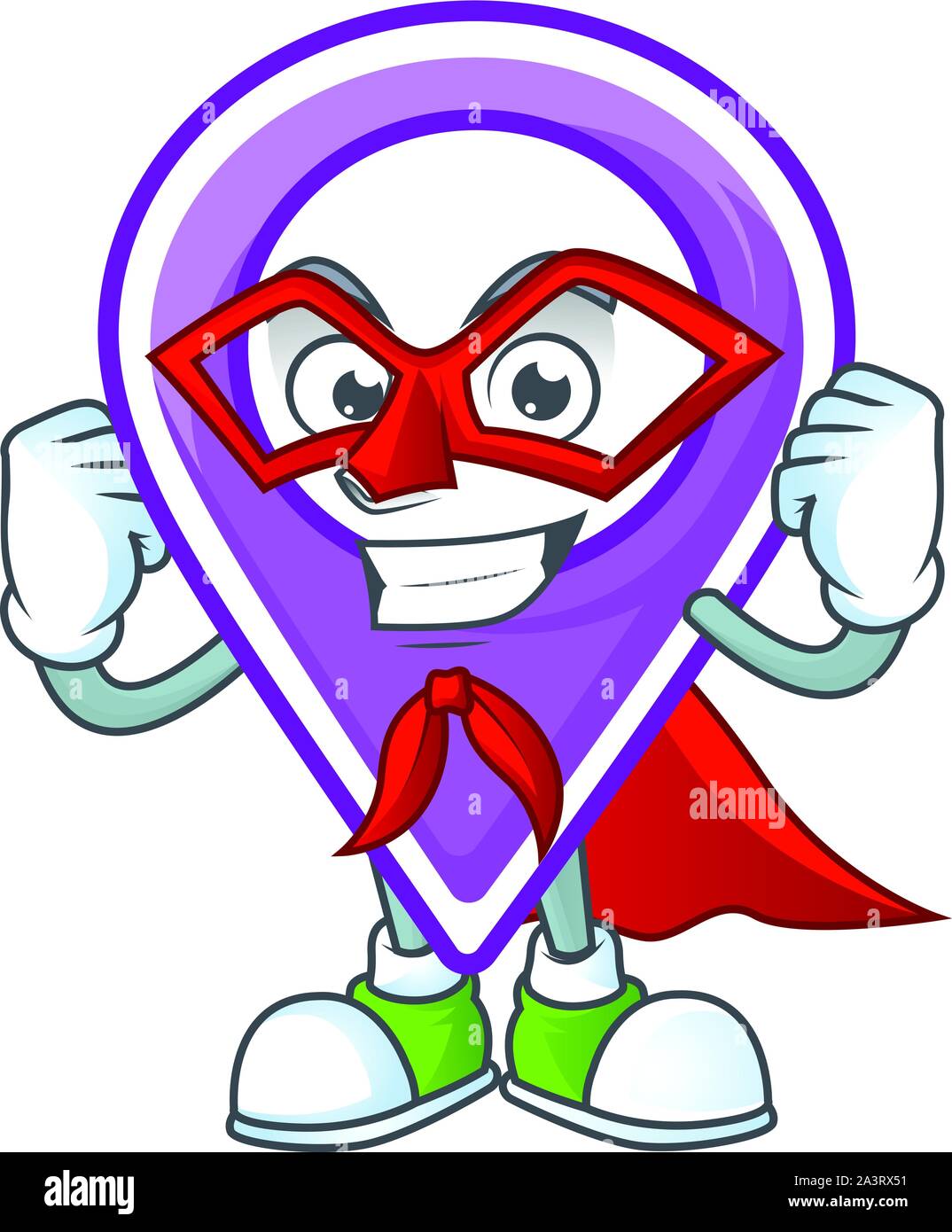 Super hero pin location icon for direction clue Stock Vector Image ...