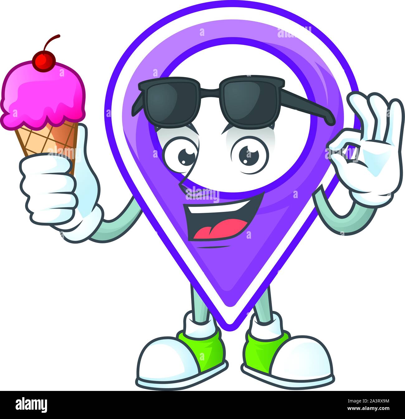 Ice cream pin Stock Vector Images - Alamy