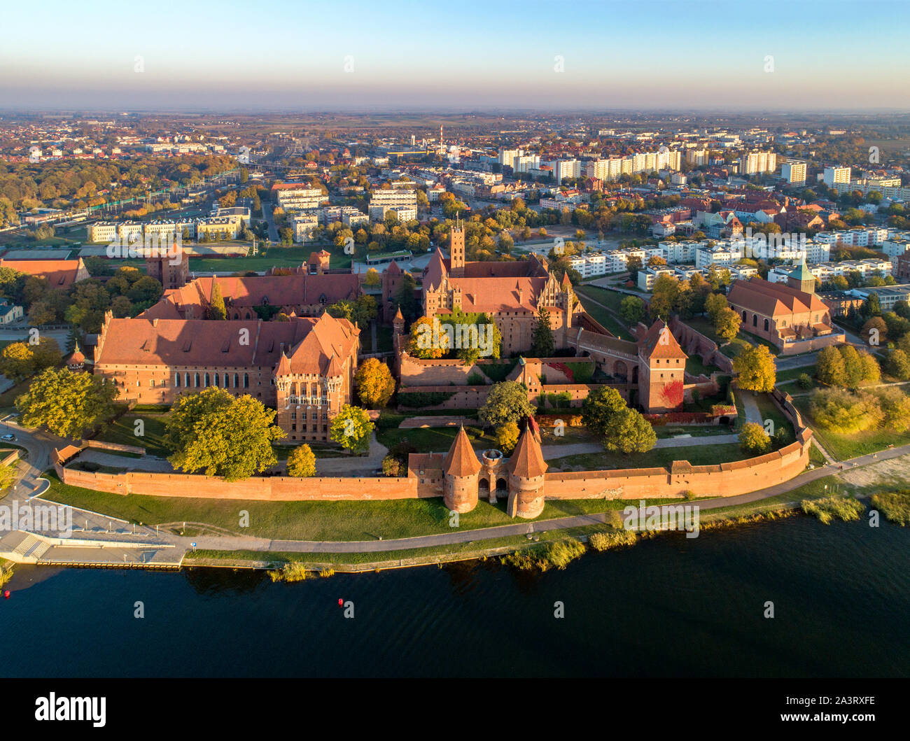 Medieval Malbork (Marienburg) Castle in Poland, main fortress of the ...