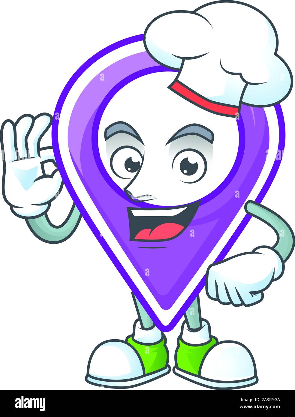 Chef pin location icon for direction clue Stock Vector Image & Art - Alamy