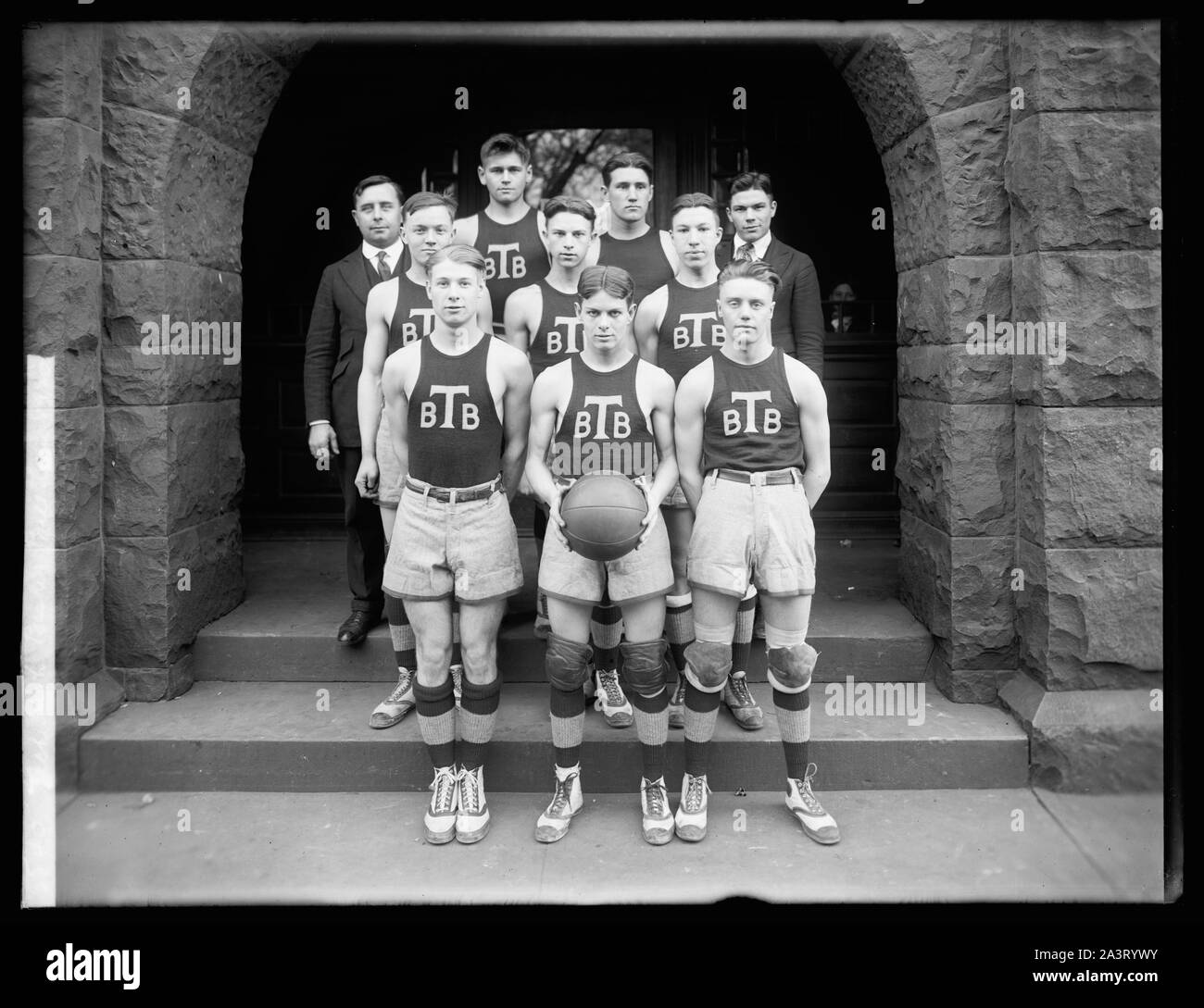 Tech High baseketball team, 1920 Stock Photo - Alamy