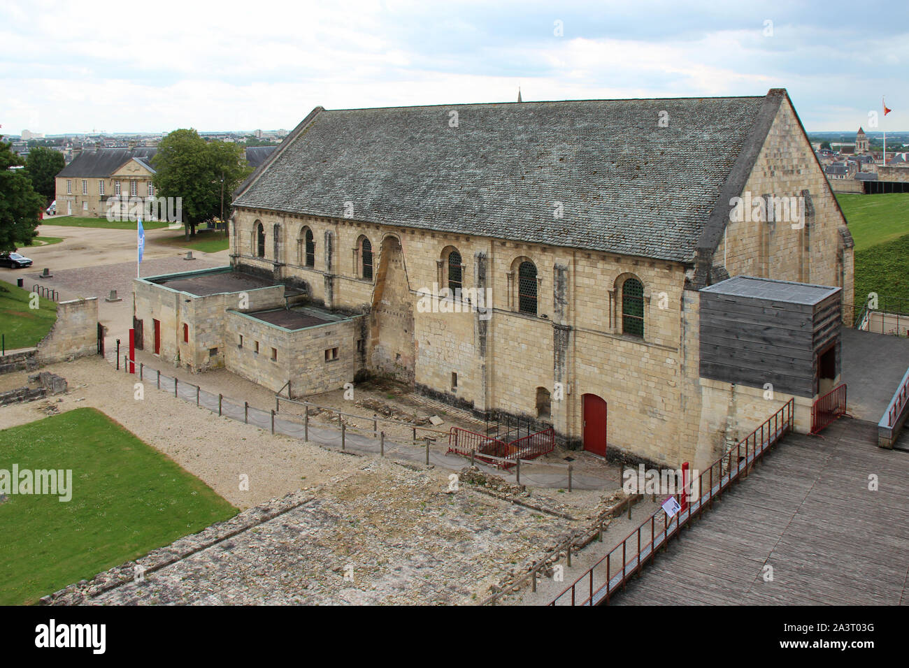 building of the castle of caen in normandy (france Stock Photo - Alamy