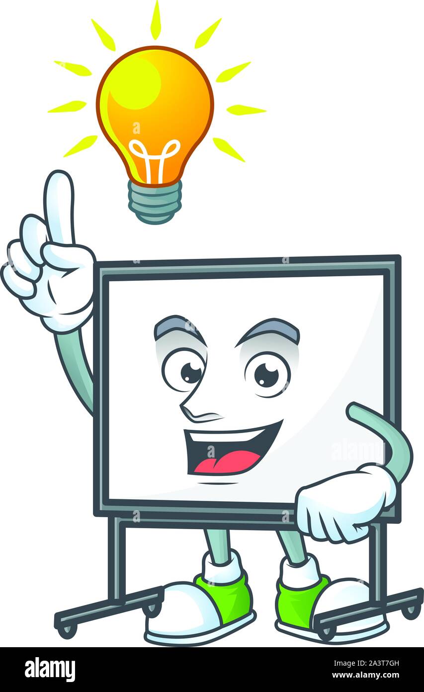 Have an idea white board cartoon on white background Stock Vector Image ...