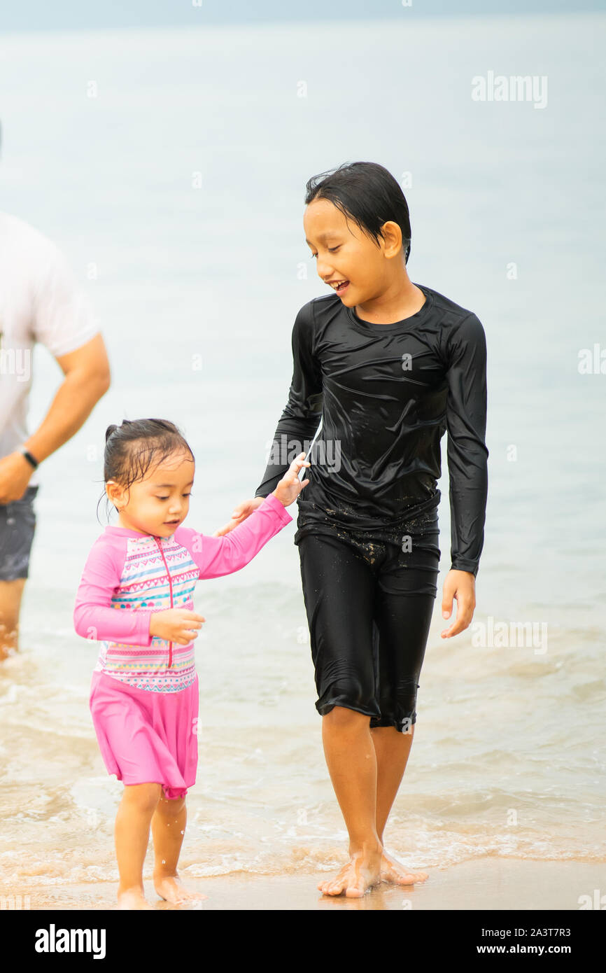 Kid tanning hi-res stock photography and images - Alamy