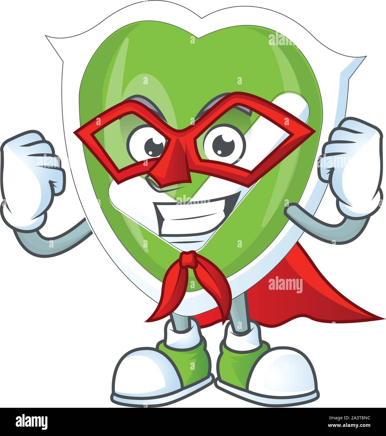 Super hero checkmark shield with character a mascot Stock Vector Image ...